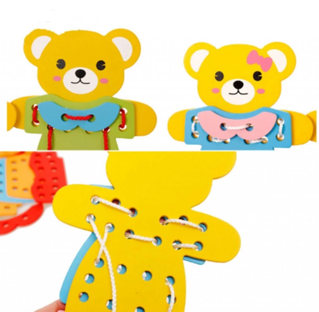 Bear Dress Lacing And Threading Game ( Art Craft Lacing ) - Learning ...
